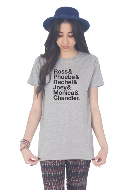 FRIENDS NAMES T-SHIRT Top Tv 90'S Ross Phoebe Rachel Joey Monica ...