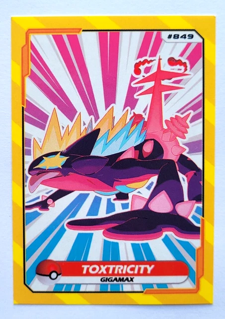 2022 POKEMON POKEDEX GIGAMAX Sticker #181 TOXTRICITY South of America ...