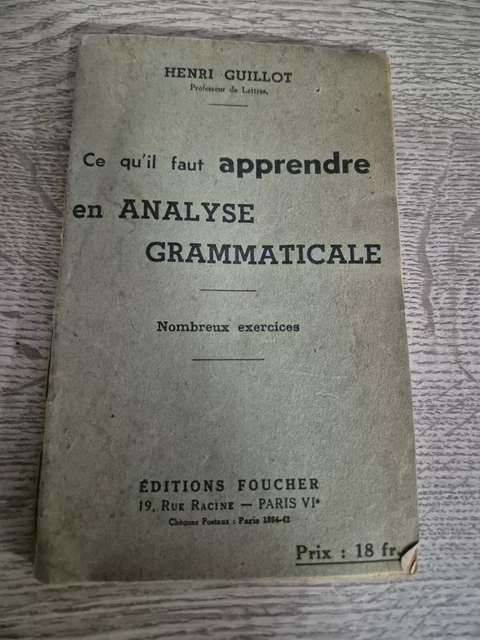 ANCIEN LIVRET DE Grammaire EUR 5,00 - PicClick FR