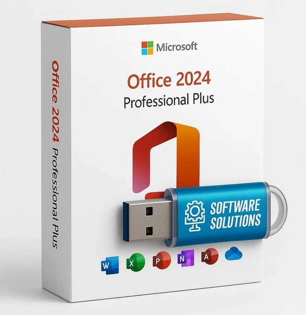 MICROSOFT OFFICE 2024 Professional Plus USB Install Software + Lifetime Licence £42.27 - PicClick UK