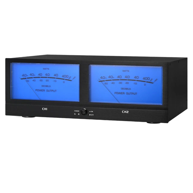 DUAL ANALOG VU Meter Amplifier/Speaker Switch Audio Switcher Box With ...