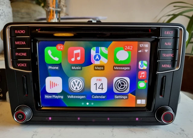 REFURBISHED CARPLAY VW Discover Media Mib2 Sat Nav Bluetooth Dab+ Head ...