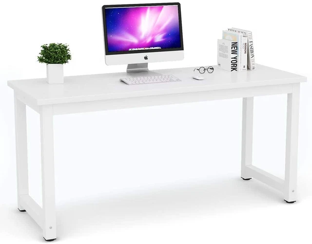 TRIBESIGNS COMPUTER DESK, 63 Inch Large Office Desk Computer Table ...
