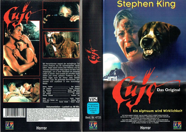 (VHS) CUJO - Dee Wallace, Danny Pintauro, Daniel Hugh Kelly, Christopher Stone £8.45 - PicClick UK
