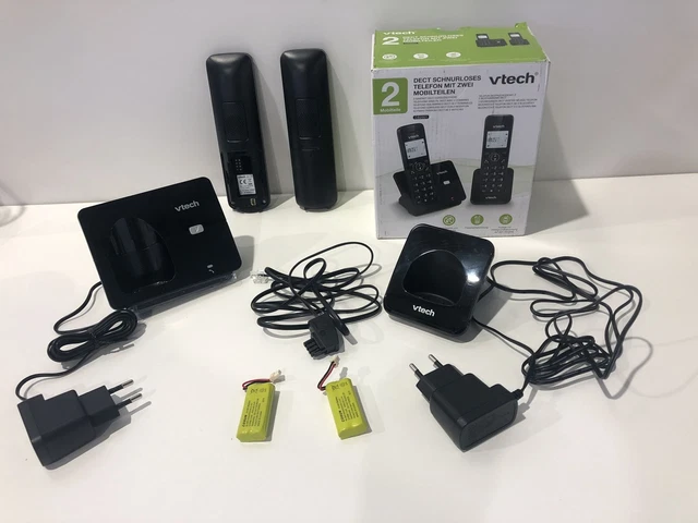 VTECH CS2001 SCHNURLOSES Telefon mit 2 Mobilteilen, ECO+ Modus ...
