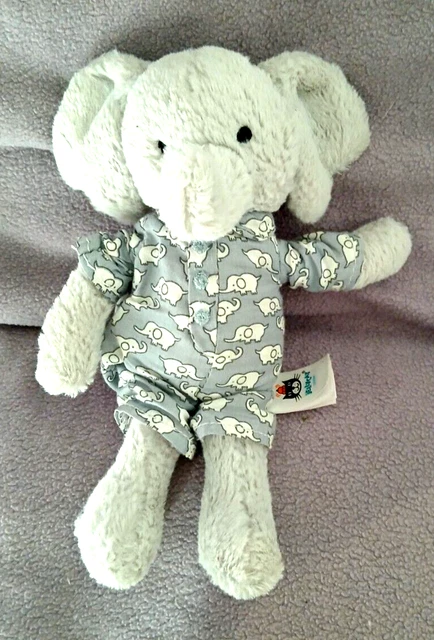 JELLYCAT SMALL ELEPHANT In Pyjama's Pj's Soft Toy Plush Baby Comforter ...