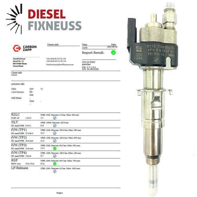 OEM BMW 13537537317 13537585261 13537565138 13538616079 injector £170. ...