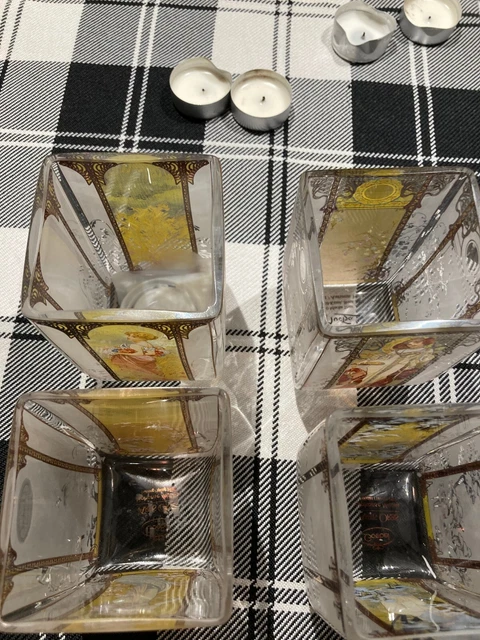 GOEBEL ARTIS ORBIS 4x Windlicht Teelicht Glas Vier Jahreszeiten 1900 ...