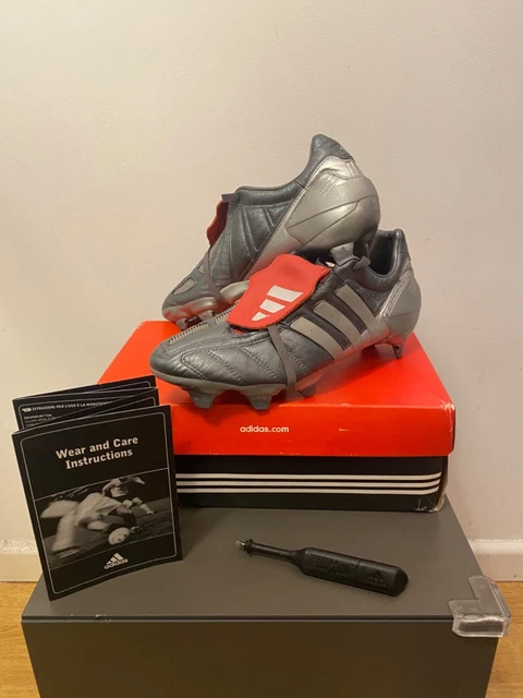 ADIDAS PREDATOR MANIA SG Football Boots, Gunmetal Grey 2003 UK Size 9.5 ...