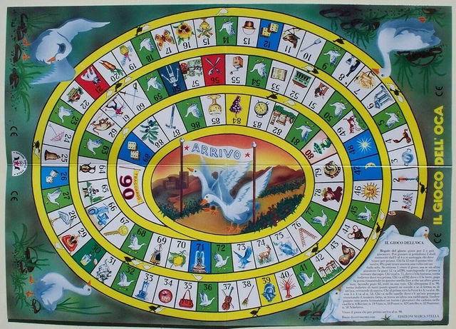 IL GIOCO DELL’OCA vintage giochi da tavolo tavola di società marca ...