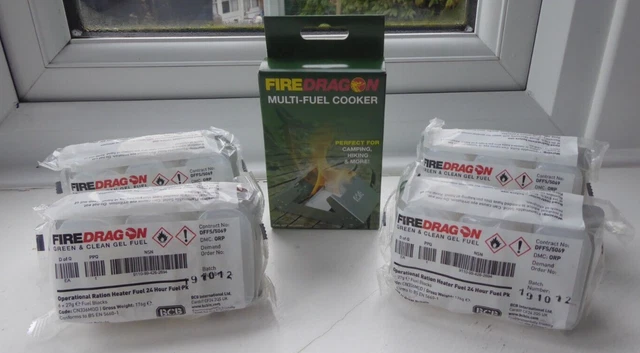FIRE DRAGON MULTI-FUEL Cooker + 24 Blocks ( 4 Packs of 6 ) £16.99 ...