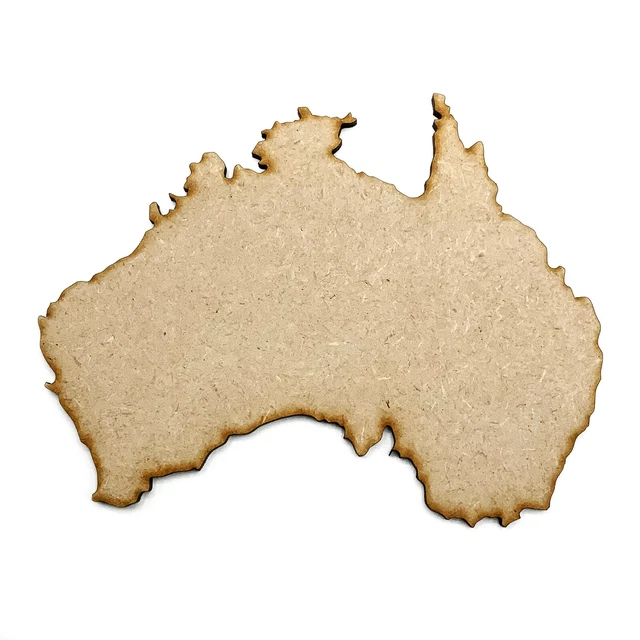 MAP OF AUSTRALIA - Wooden Australian Maps Oz Outline Craft Shapes mdf ...