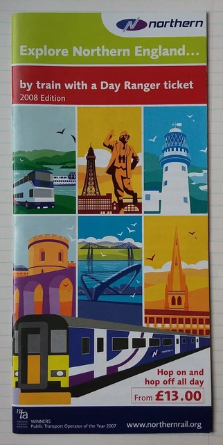 NORTHERN RAIL PROMO LEAFLET Northern England Day Ranger Ticket ...