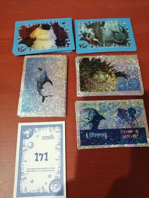 LOTTO 140 FIGURINE album Shark Tale New Links 2004 nuove con velina Rif ...
