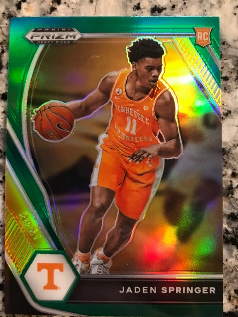 JADEN SPRINGER GREEN Prizm Rookie Rc ! 2021 Panini Prizm Draft Picks ...