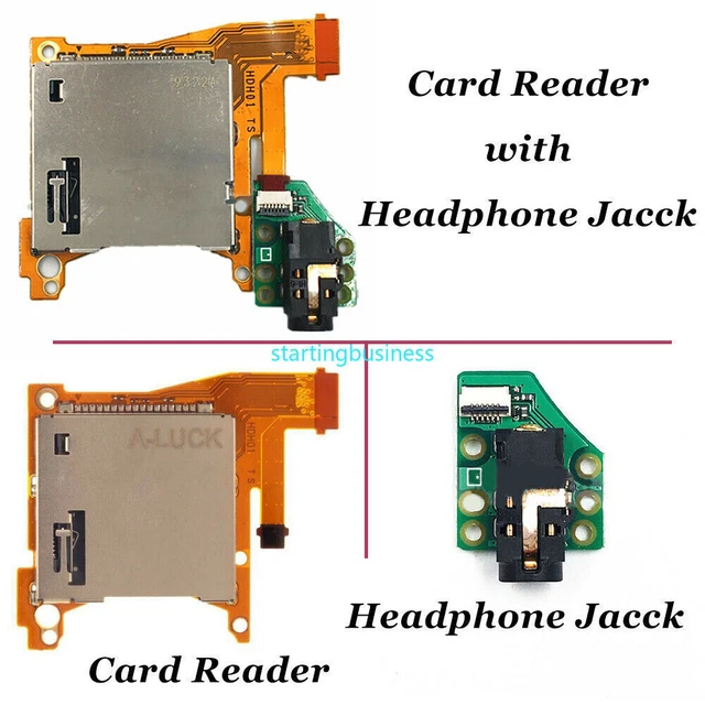 CARD CARTRIDGE SLOT Reader &Headphone Jack Replace For Nintendo Switch ...