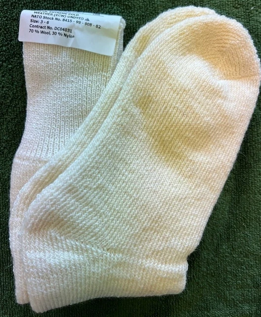 ARCTIC SOCKS EXTREME Cold Weather (ECW) Undyed British Army Surplus £10 ...