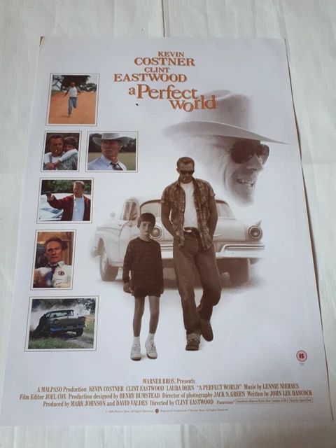 A PERFECT WORLD 1993 KEVIN COSTNER ORIGINAL POSTER Video Shop DVD VHS ...