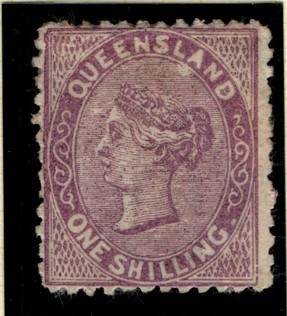 AUSTRALIA QUEENSLAND 1879 1880 One Shilling 1/- perf 12 SG144 Mint MH ...