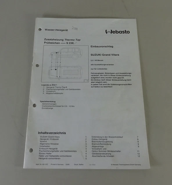 Webasto Standheizung Bedienungsanleitung