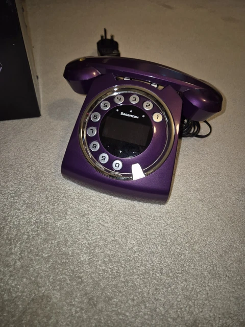 RETRO SAGEMCOM SIXTY PURPLE Cordless Digital Push Button Telephone ...