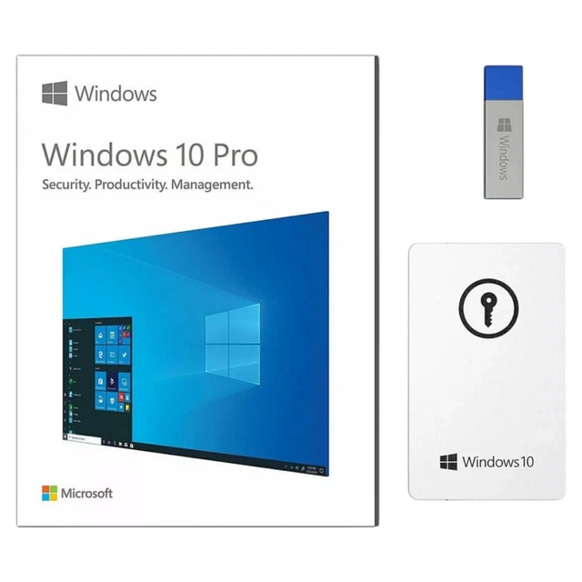 MICROSOFT WINDOWS 10 Professional -32/64-Bit - USB - New Sealed Retail ...
