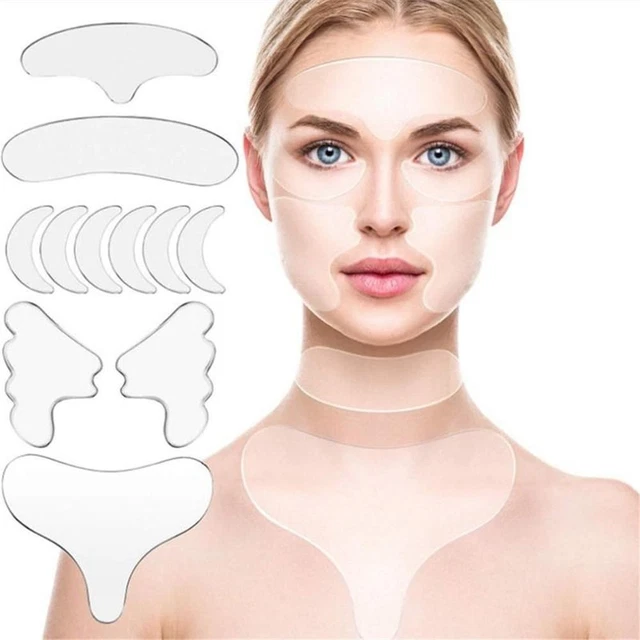 MASK SILICONE FACE Forehead Anti Wrinkle Stickers Wrinkle Removal ...