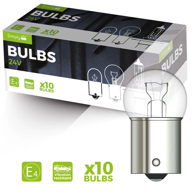 24V 5W R5W BA15s (SCC) Side & Tail Bulbs Truck Lorry Bus Coach Bayonet ...