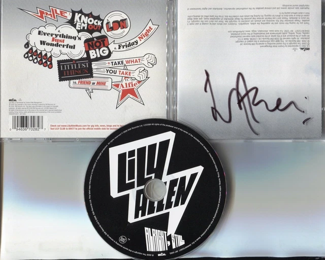 AUTOGRAPH ORIGINAL SIGNED de la Chanteuse anglaise LILY ALLEN sur ...