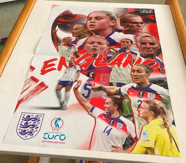 KICK!-POSTER-2025-WOMEN'S EURO 2025-ENGLAND Team Photo £2.99 - PicClick UK