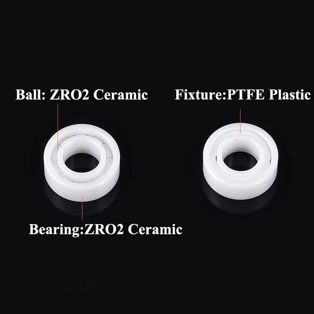 MINIATURE FULL CERAMIC Bearing Zirconia PTFE Retainer High Temperature ...