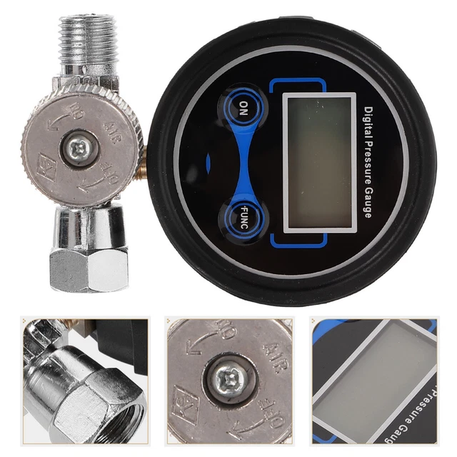 DIGITAL PRESSURE GAUGE Pneumatic Air Regulator Control Valve Pressure ...
