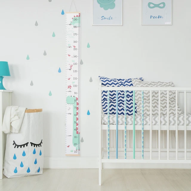 CHILD'S HEIGHT WALL-MOUNTED Kids Growth Chart Dinosaur Hanging £13.78 ...