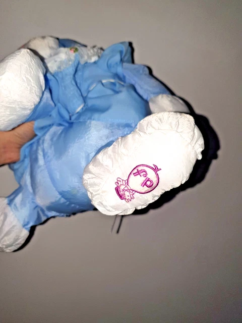 PUFFALUMP BLUE PUPPY dog soft NYLON toy + CLOTHES FISHER PRICE VINTAGE ...