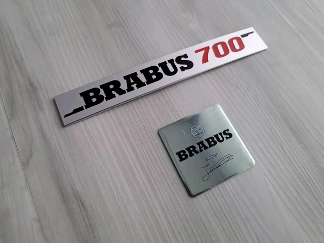 ORIGINAL BRABUS 700 Emblem Logo Gold MOTORABDECKUNG AMG G-63 G-Klasse ...