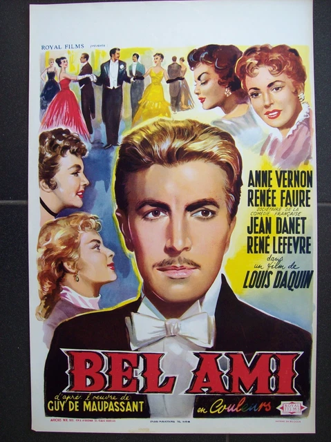 AFFICHE CINÉMA ORIGINALE ancienne bel ami Maupassant 1955 EUR 15,00 - PicClick FR