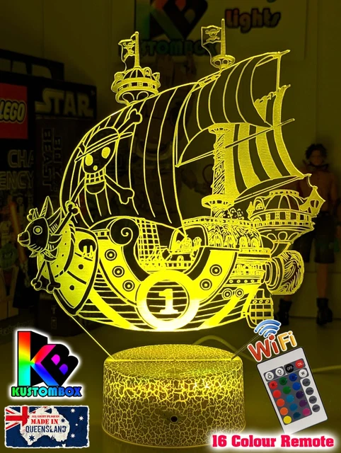 THOUSAND SUNNY ONE Piece Anime Led Battery Usb Night Light + 16 Colour ...