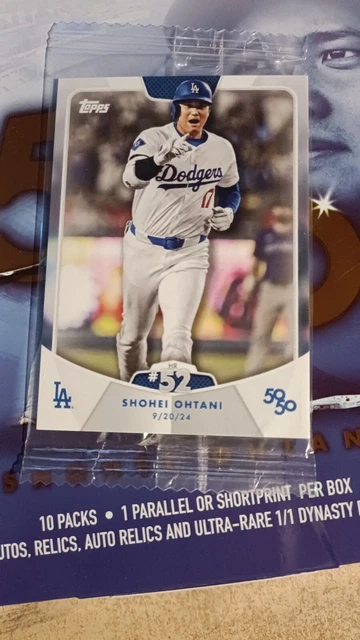 2024 TOPPS 50/50 Shohei Ohtani SSP #103 SEALED HR #52 Los Angeles ...