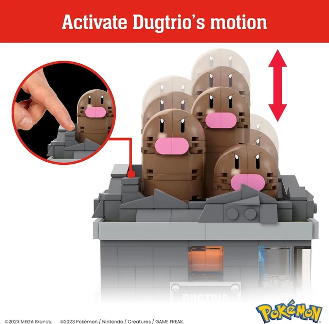 MEGA POKEMON DUGTRIO Mini en Movimiento 350 Bloques de constru ...