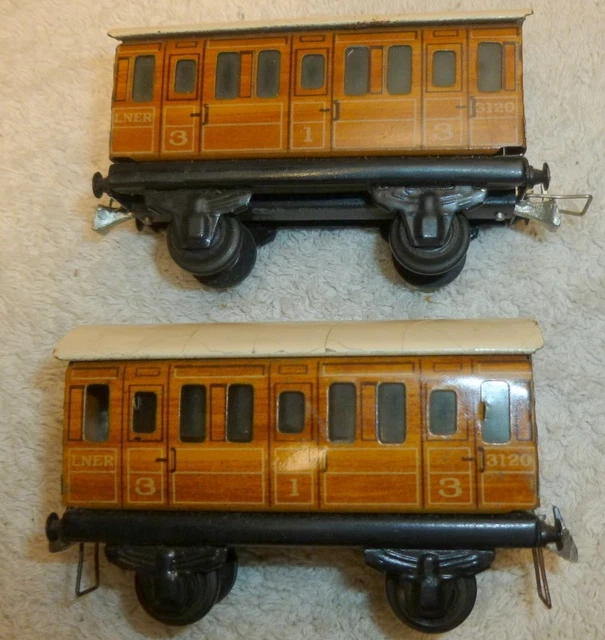 PRE WAR TRIX TTR 4 Wheel Teak Coach 3120 x 2 £12.00 - PicClick UK