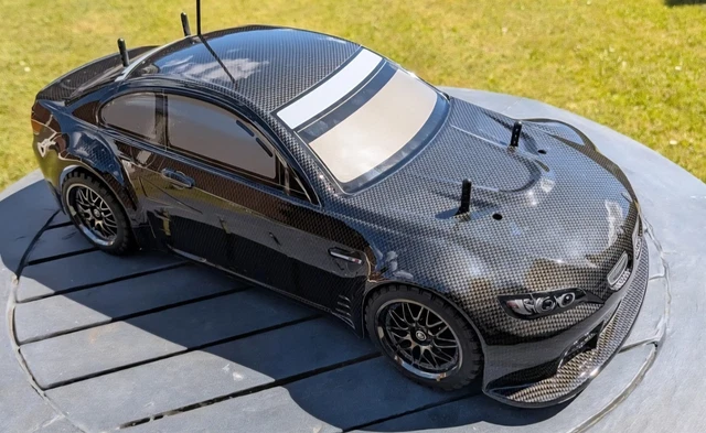 TAMIYA TL01 4WD RC Car with BMW Carbon effect Body Shell not TT01 TT02 ...