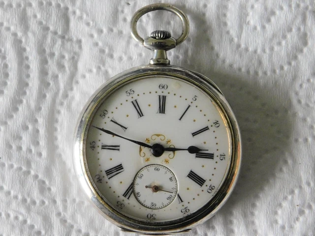 MONTRE GOUSSET ARGENT de smoking a ancre +-1910 fonctionne parfaitement 1 EUR 149,00 - PicClick FR