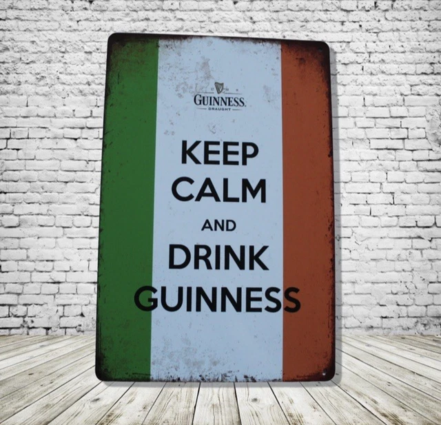 GUINNESS BEER VINTAGE Style Tin Metal Bar Sign Poster Man Cave ...