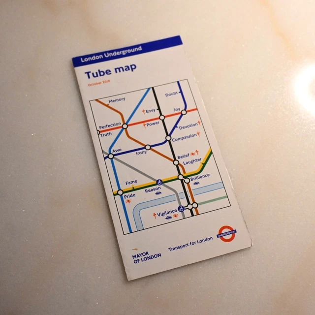 LONDON UNDERGROUND TUBE Map October 2010 (No ref) £3.00 - PicClick UK