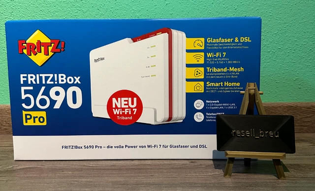 AVM FRITZ!BOX 5690 Pro WiFi 7 (WLAN BE) Router, Triband Glasfaser DSL ...