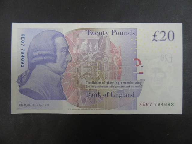 OLD PAPER £20 Twenty Pound Note Victoria Cleland Chief Cashier KE67 ...