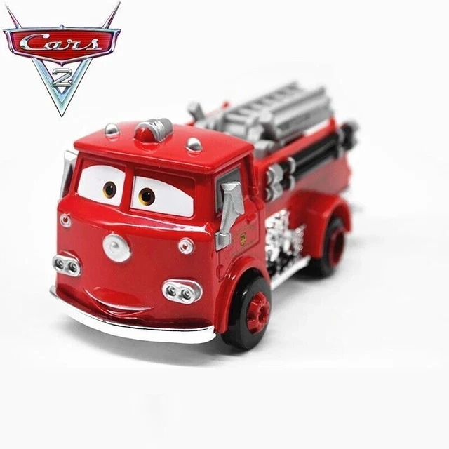 DISNEY PIXAR CARS Red Firetruck No.95 McQueen 1:55 Diecast Kids Toy You ...