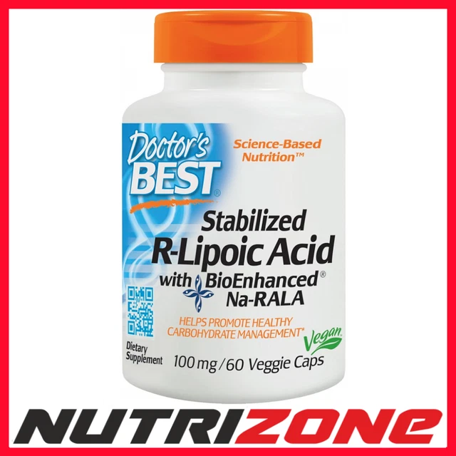 DOCTOR'S BEST STABILIZED R-Lipoic Acid with BioEnhanced Na-RALA 100mg ...