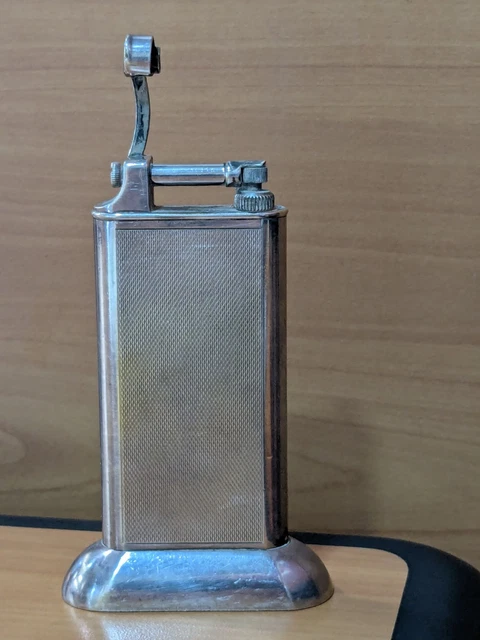 VINTAGE DUNHILL LIFT Arm Tallboy desk/table lighter. Silver plated. £229.52 - PicClick UK