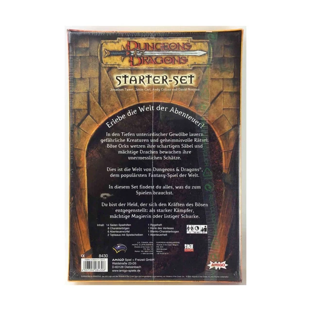WOTC DONJONS ET Dragons 3rd Édition & Starter-Set (Allemand Édition) Sw ...